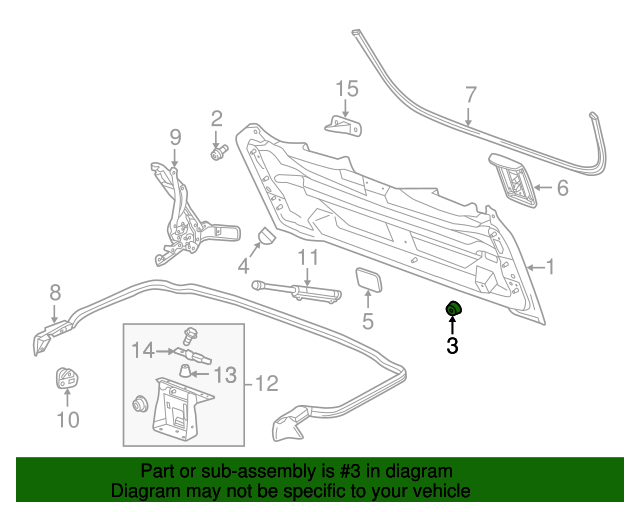 1986-2014 GM Door Bumper 20376243 | GMPartsDirect.com