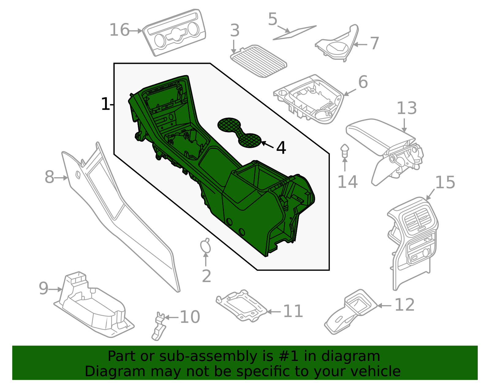 2022-2023 Volkswagen Taos 2022-2023 Volkswagen Taos - Front Console 2GJ ...