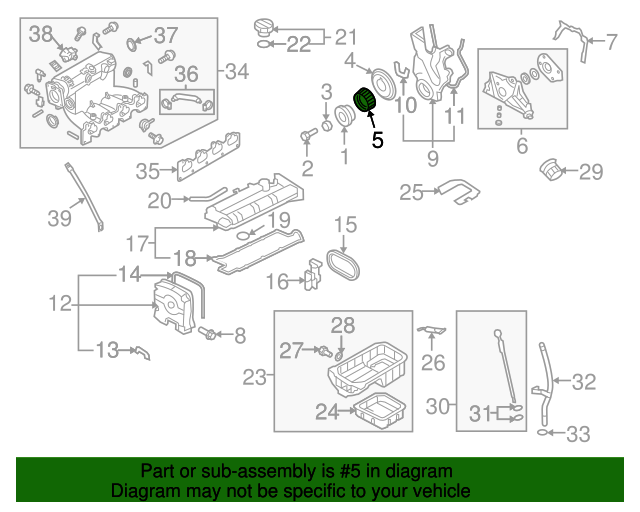 23121-23000 - Timing Gear Set - 1996-2012 Hyundai | World OEM Parts Hyundai