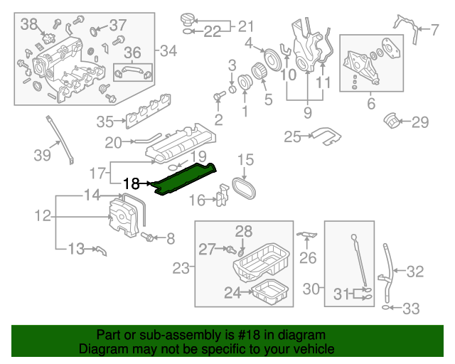 2004-2012 Hyundai Valve Cover Gasket 22441-23800 | OEM Parts Online