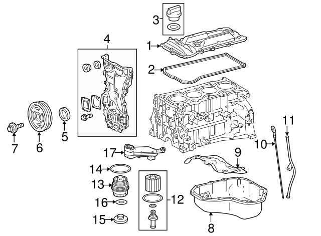 2009-2019 Toyota Engine Oil Pump Pickup Tube And Screen 15104-0V050 ...