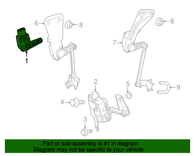 2012-2019 Mercedes-Benz Headlight Level Sensor 004-542-99-18 ...