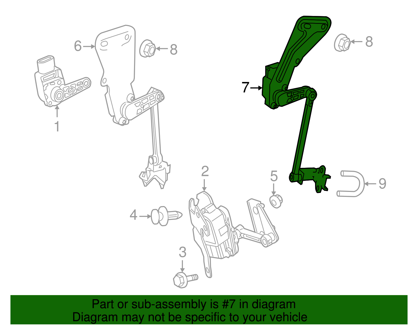 2010-2018 Mercedes-Benz Headlight Level Sensor 2129050303 | Retail ...