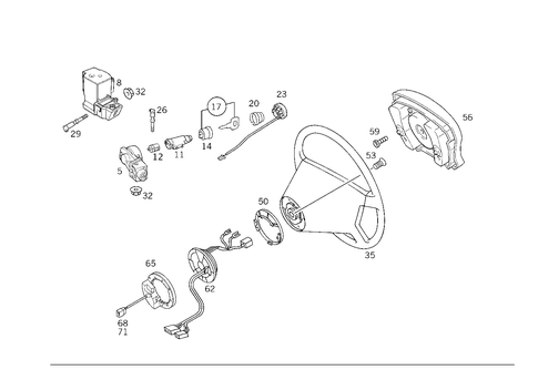 Steering Wheel and Steering Wheel Lock for 2002 Mercedes-Benz E55 AMG ...