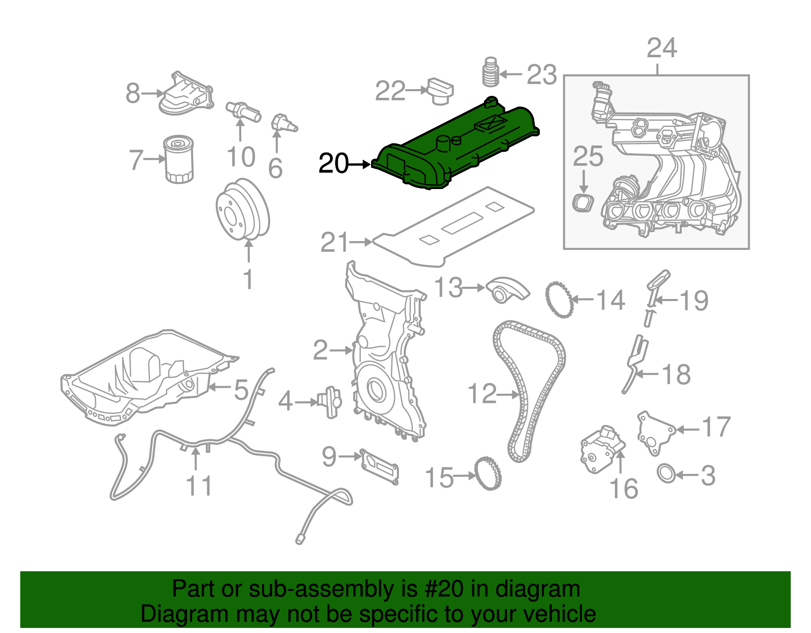 2001-2011 Ford Valve Cover 4L5Z-6582-DA | TascaParts.com