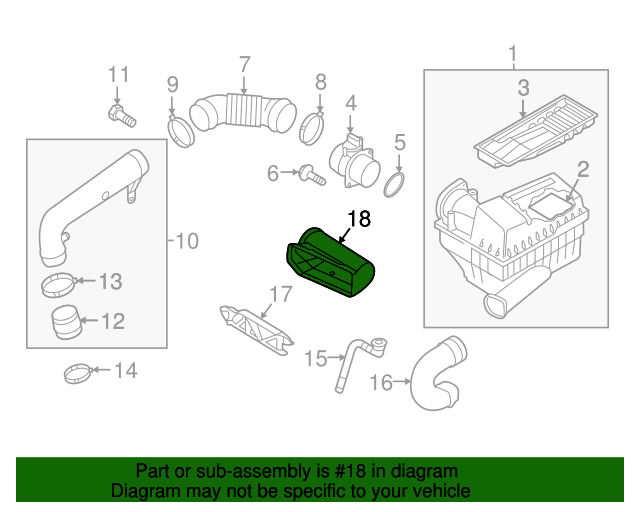 8U0-805-962-A - Engine Air Intake Hose 2015-2018 Audi | AutoNationParts.com