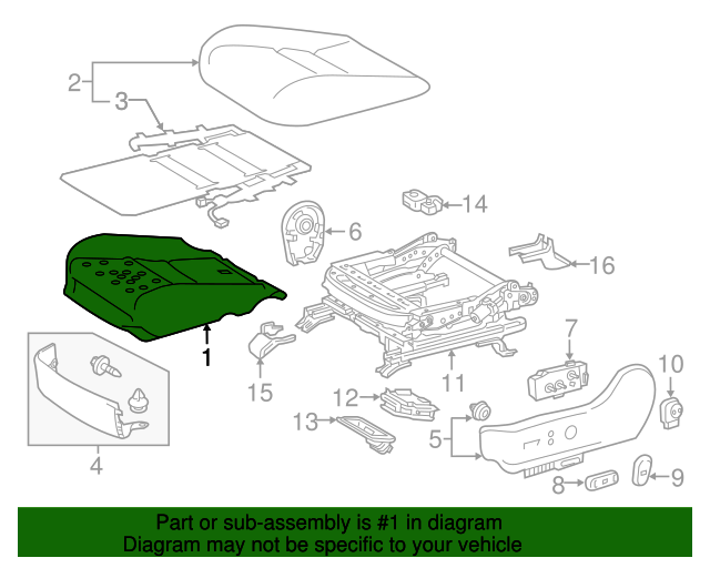 2015-2021 Lexus Seat Cushion Pad 71512-78030 | AutoNationParts.com