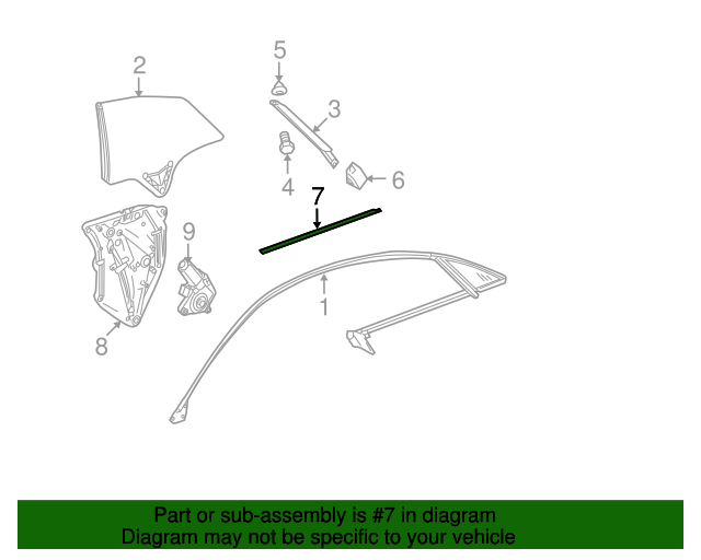 207-670-12-00-64 - Quarter Panel Reveal Molding 2010-2017 Mercedes-Benz ...