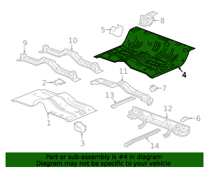2019-2023 GM Floor Pan 84582314 | GMPartsDirect.com
