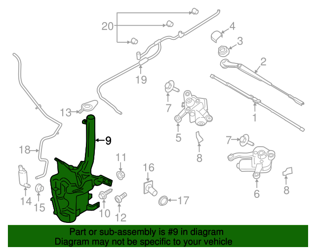 DS7Z-17618-A 2013-2015 Ford Fusion Reservoir | Fairway Ford Parts