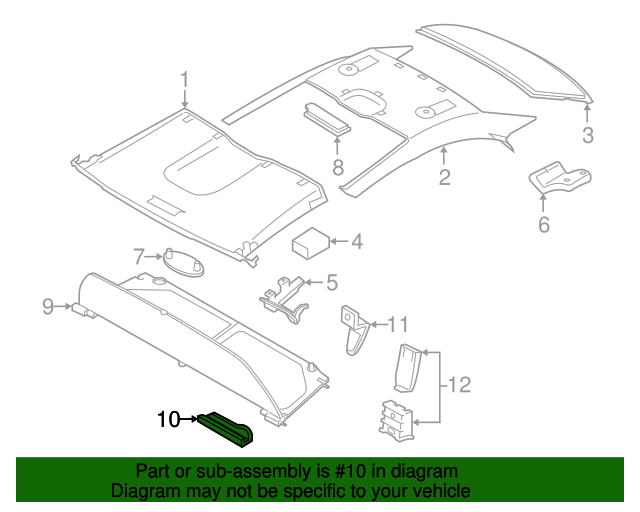 Genuine BMW 54-34-7-351-101 | Deflector Mount | FREE Shipping on Most ...
