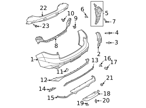 Bumper & Components - Rear for 2022 Jaguar XF | OEM Parts Online
