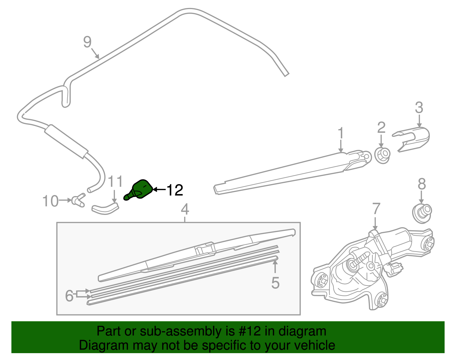 D11B-67-510 - Washer Nozzle - 2018-2020 Mazda CX-3 | Mazda Parts Factor