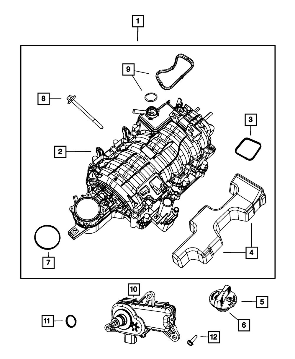 53022137AK - Intake Short Running Valve Actuator 2009-2024 Mopar ...