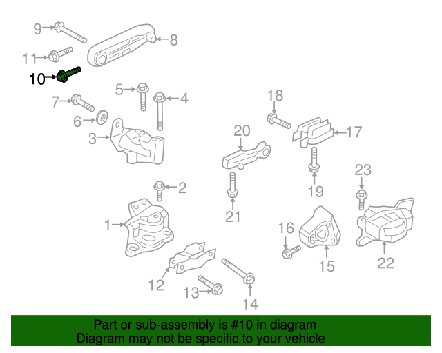2016-2022 Volvo Upper Mount Mount Bolt 989004 | OEM Parts Online