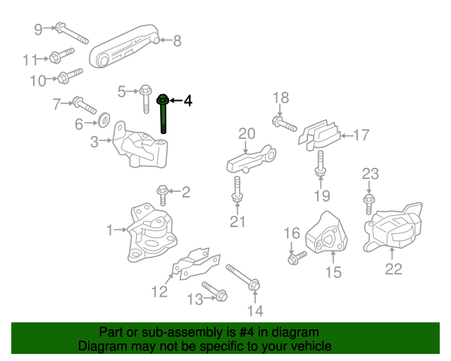 30622986 - Front Insulator Mount Bolt - 2016-2021 Volvo | Volvo OEM ...