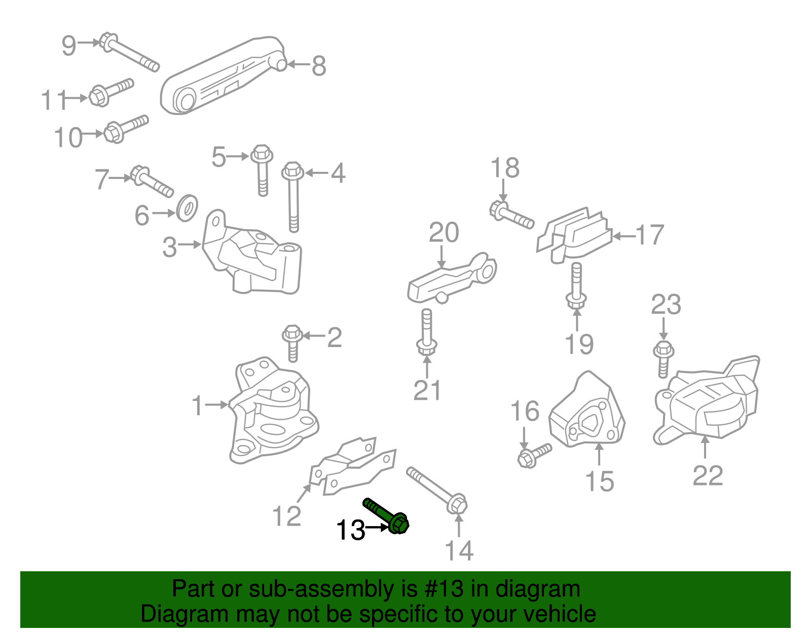 2016-2025 Volvo Torque Rod Mount Bolt 988773 | TascaParts.com
