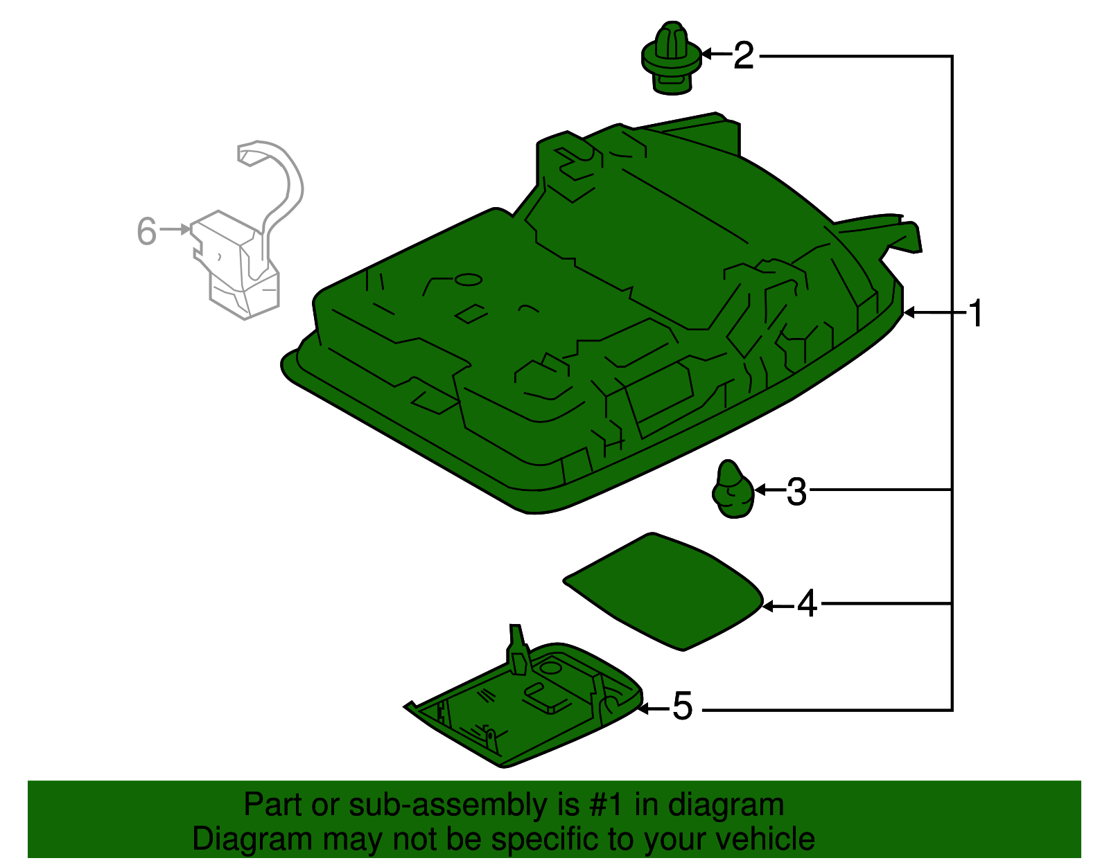63605-06020-E0 - 2018 Toyota Camry - Overhead Console | Sparks Parts