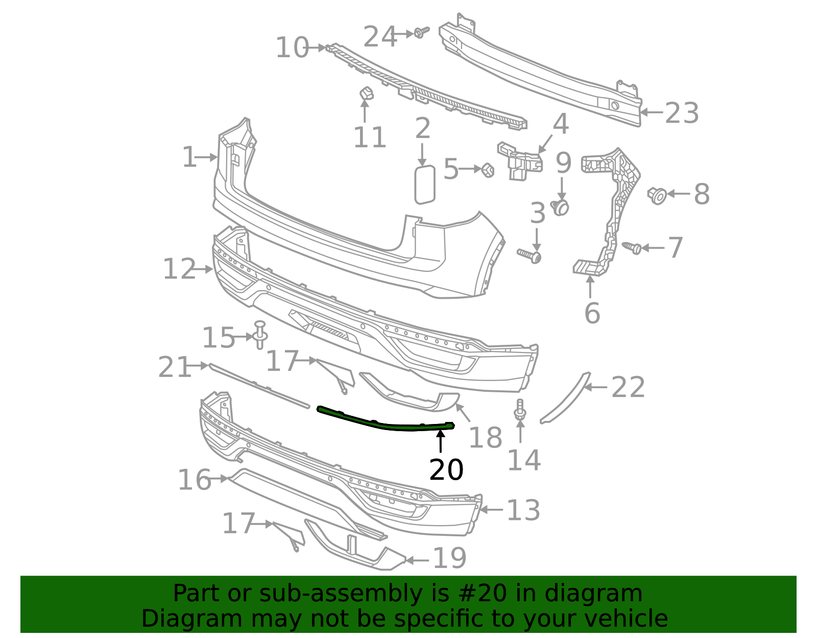 2020-2023 Volkswagen Atlas Cross Sport Corner Molding 3CM-853-841-2ZZ ...
