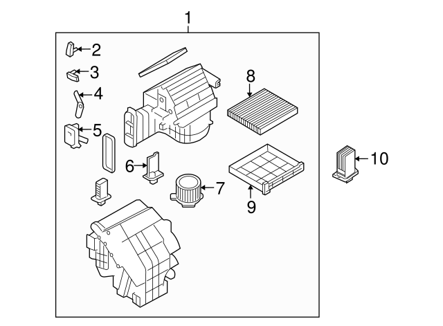 97124-3K000 - HVAC Air Adjustment Control Motor 2006-2010 Hyundai ...