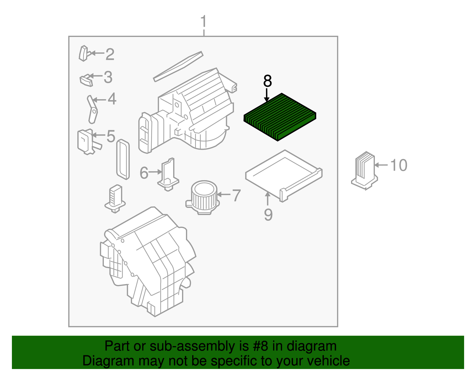 Hyundai - 08790-3K000-A - Cabin Air Filter - 2006-2010 Hyundai | OEM ...