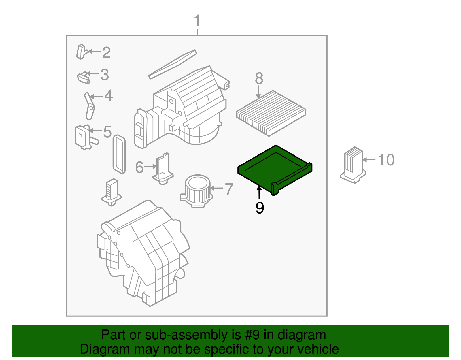 2006-2010 Hyundai Filter Cover 97129-3K000 | Retail Performance Auto Parts