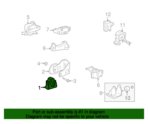 2008-2015 Scion xB Insulator Engine Mo 12361-28230 | Toyota Parts Center