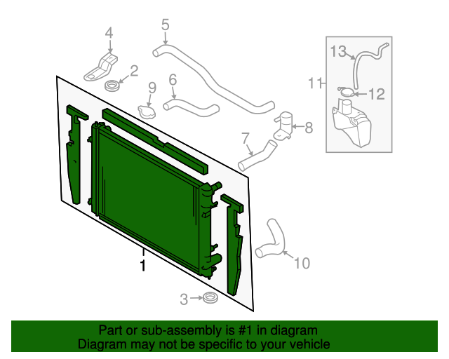 2006-2007 Subaru B9 Tribeca Radiator Assembly 45111XA00A | QuirkParts