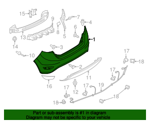2011-2019 Ford Fiesta Bumper Cover D2BZ-17906-AA | OEM Parts Online