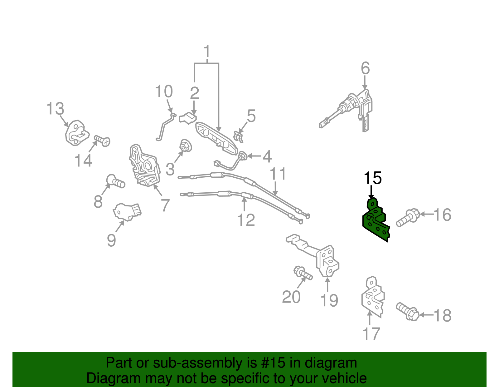 5702A162 - Lower Hinge 2014-2024 Mitsubishi | Mitsubishi Direct Parts