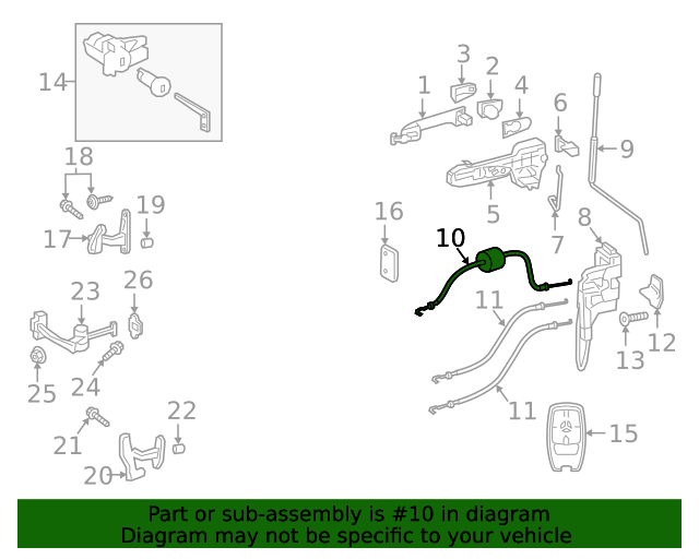 9077602900 - Lock Cable 2019-2021 Mercedes-Benz | Mercedes-Benz USA Parts