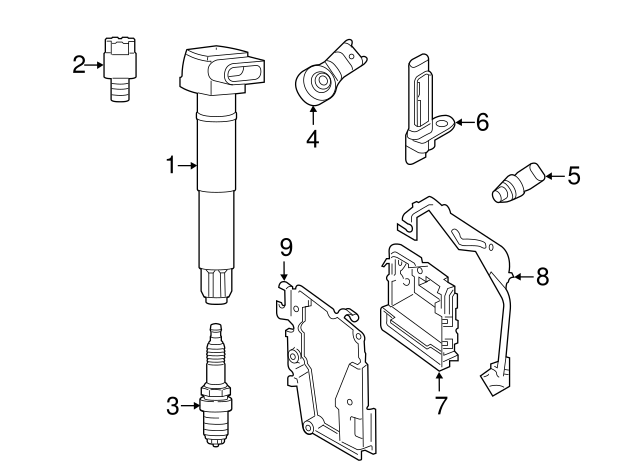 2017-2024 Porsche Ignition Coil 9A7-905-110 | OEM Parts Online