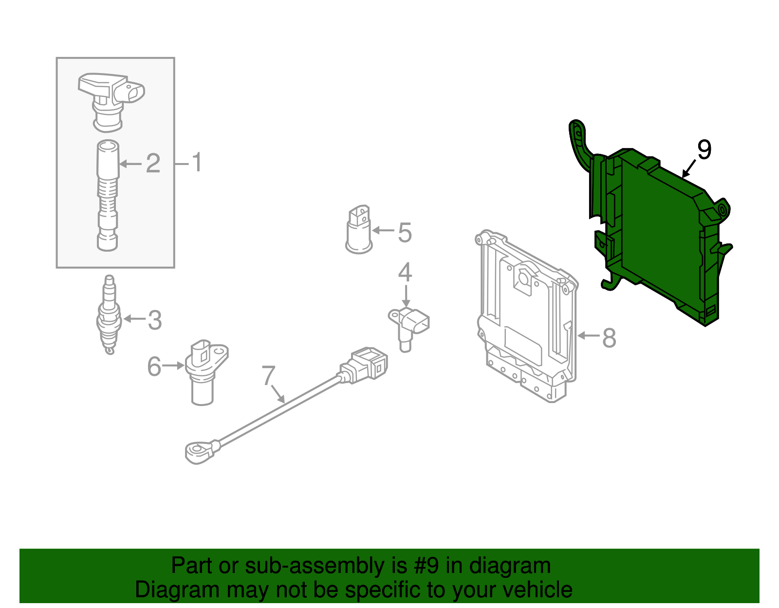 8W0-907-647-A - ECM Bracket 2017-2024 Audi | Audi OEM Parts
