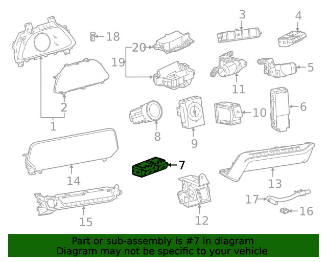 2019-2023 Lexus Fuel Filler Door Switch 84804-76010 | OEM Parts Online
