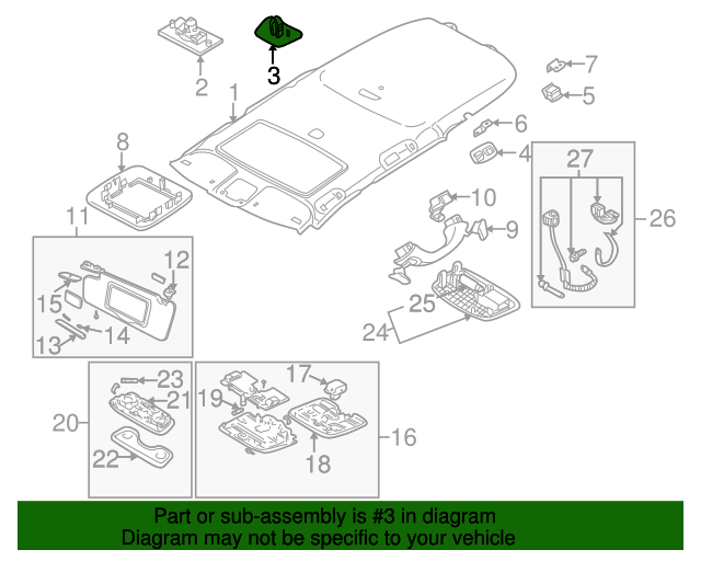 9478343 - Headliner Clip - 2001-2007 Volvo | Volvo OEM Parts Direct