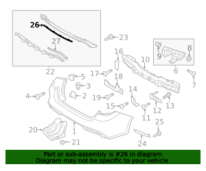 2016-2018 Kia Optima OEM NEW 2016-2018 Kia Sedan Optima Molding Rear ...