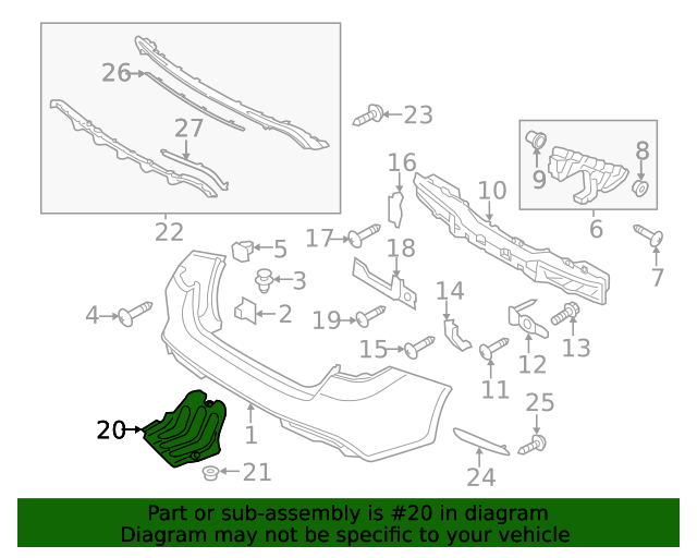 2016-2020 Kia Optima OEM NEW 2016-20 Kia Optima Sedan Rear Bumper Side ...