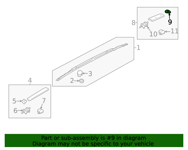 87244-Q5000 - Roof Molding End Piece 2021-2022 Kia Seltos | Kia.Parts Store