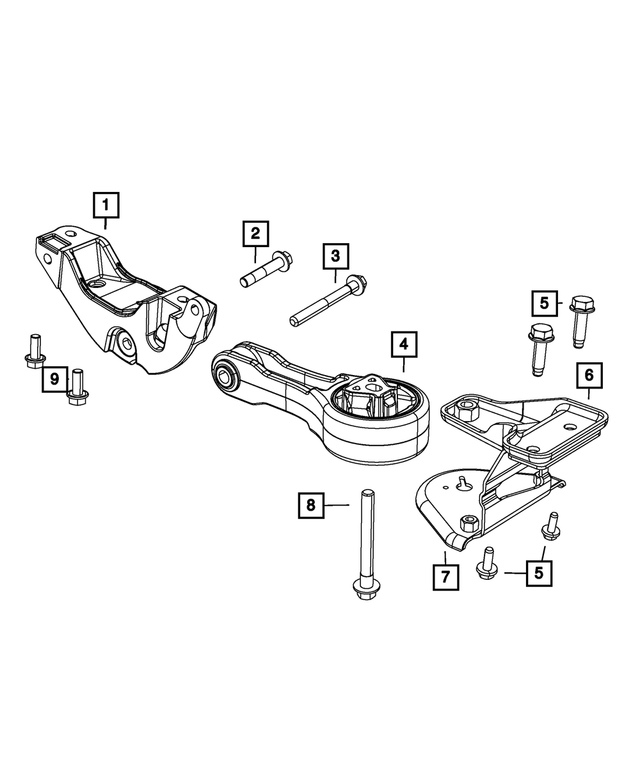 2011-2020 Dodge Journey Engine Mount Bracket, Lower 68146571AA | My ...
