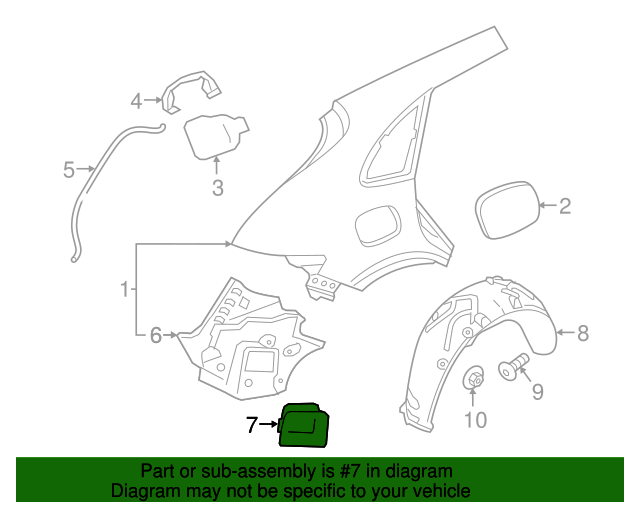 Quarter Panel Air Vent Grille - Audi (8K0-819-161-C) | Audi USA Parts