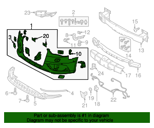2020 Audi Bumper Cover 8V5-807-065-AA-GRU | Audi USA Parts