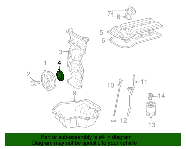 88974434 GM Front Crankshaft Engine Oil Seal | GM Parts Store