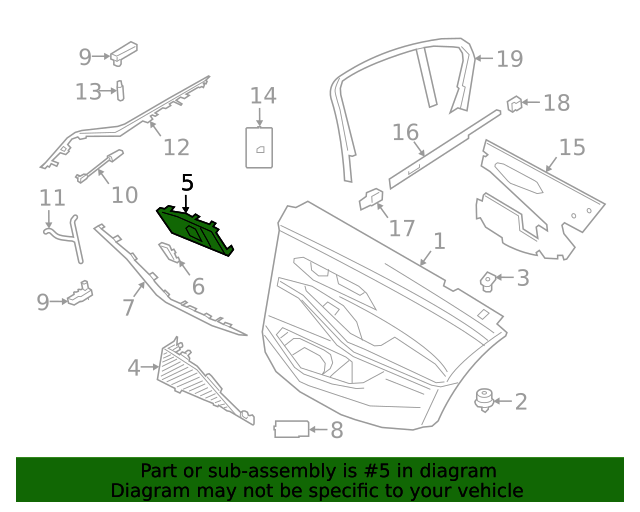 51-42-7-945-693 - Door handle, rear left 2019-2024 BMW | AutoNation Parts