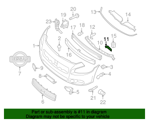2009-2014 Nissan Maxima Retaining Bracket 62226-9N00A | QuirkParts