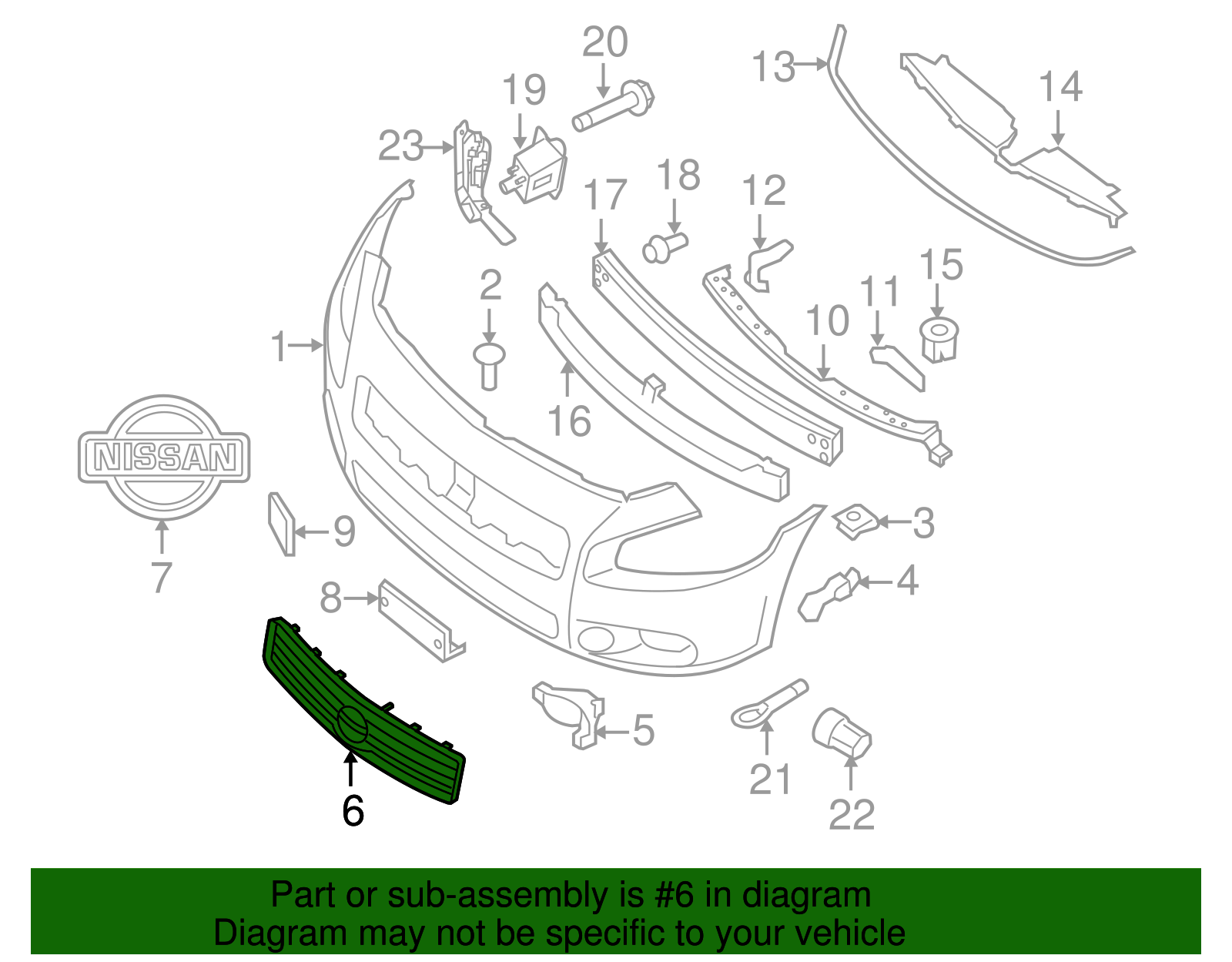 2009-2011 Nissan Maxima Grille 62070-9N00A | My Nissan Part