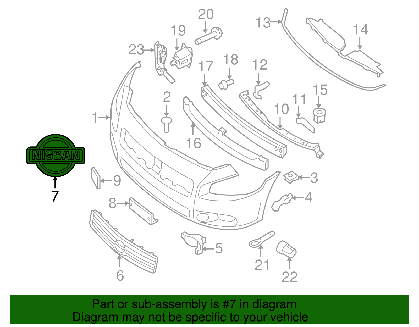 2009-2014 Nissan Maxima Emblem 62890-9N00A | Nissan Parts Central