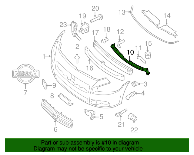 2009-2014 Nissan Maxima Upper Retainer 62240-9N00A | Nissan Parts Plus