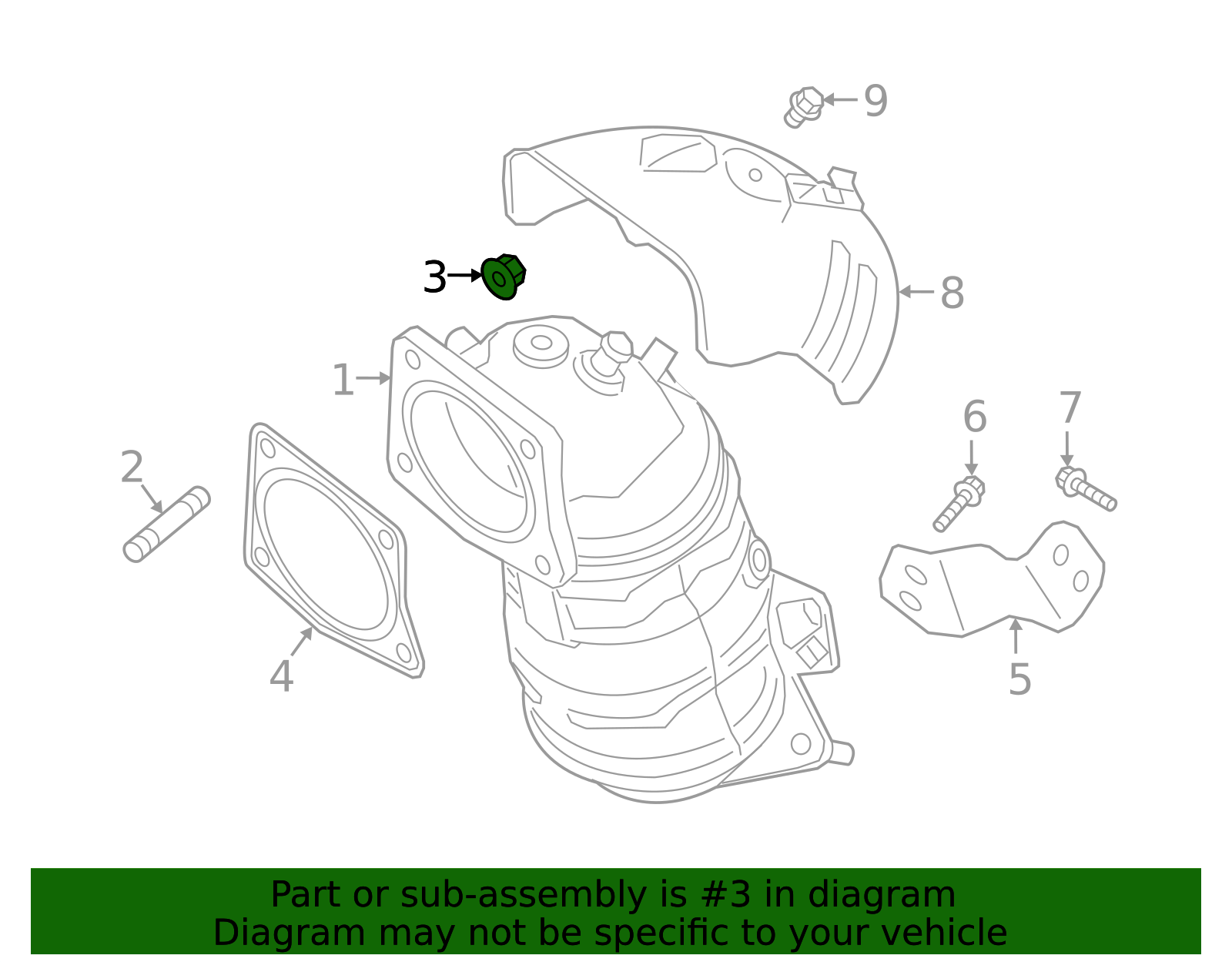 2010-2025 Hyundai Converter Nut 28256-4A421 | OEM Hyundai Parts