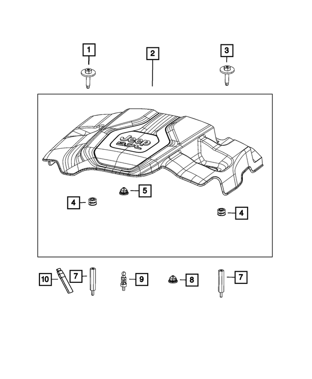 MOPAR ENGINE COVER - 68445569AA - 68445569AA | Mopar Online Parts