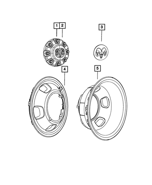 Wheel Covers and Center Caps for 2019 Ram 3500 | Mopar Factory Parts